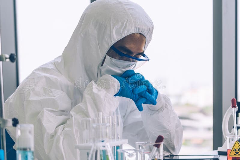 Lab Technician in Personal Protective Equipment PPE Suit Vaccines ...
