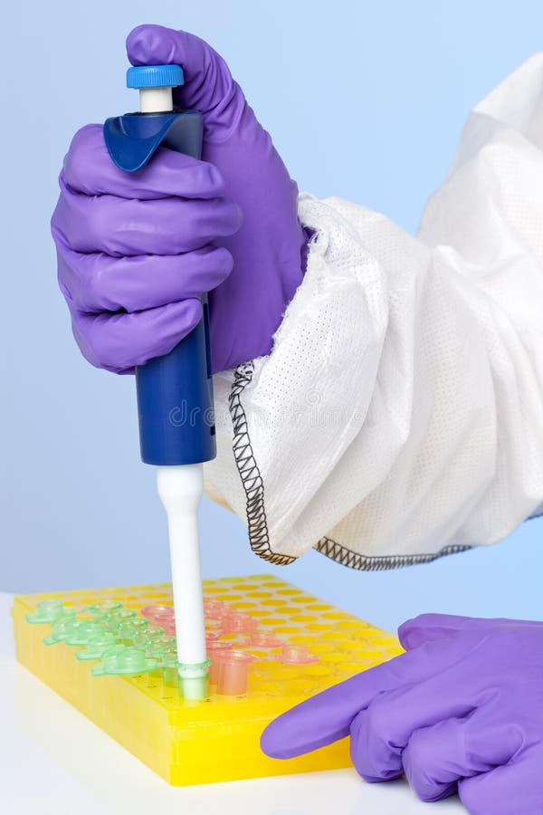 Lab Technician Taking Samples Stock Photo - Image of protective ...