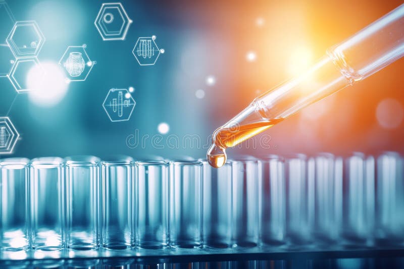 Laboratory Experiment Involving a Dropper and Test Tubes Filled with ...