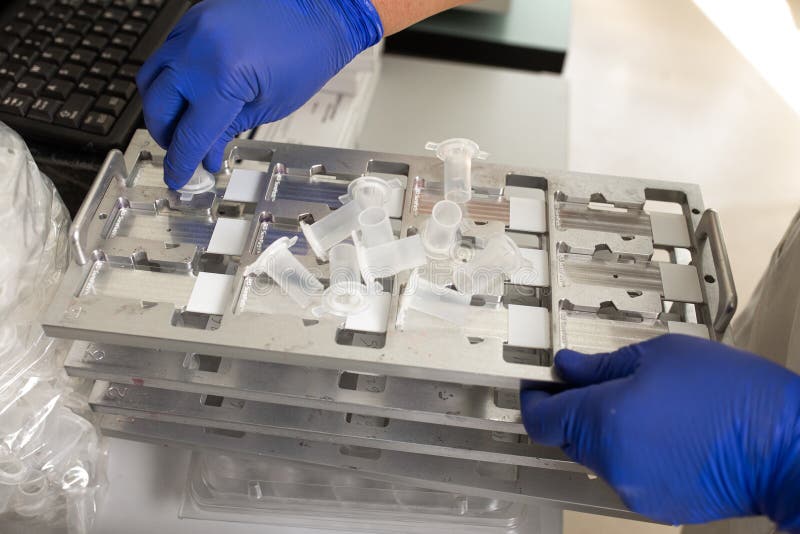 Lab Technician Works with Gloves in Hospital Stock Photo - Image of ...
