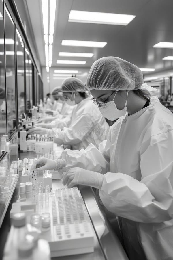 Lab technicians at work stock image. Image of technicians - 378683343