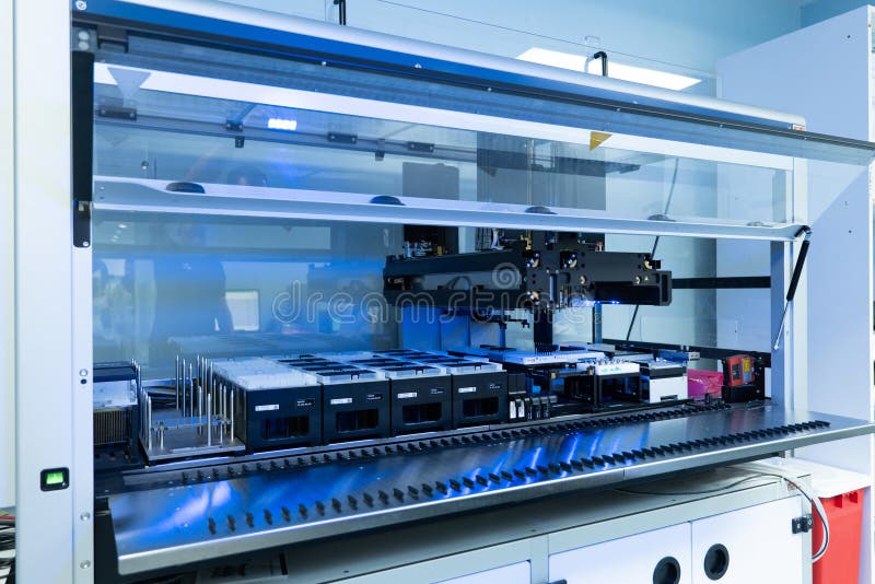 Lab Technologist Uses Flow Cytometry Equipment for Research Stock Photo ...