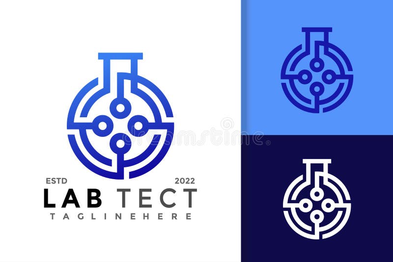 Lab Technology Logo Design Vector Template Stock Vector - Illustration ...