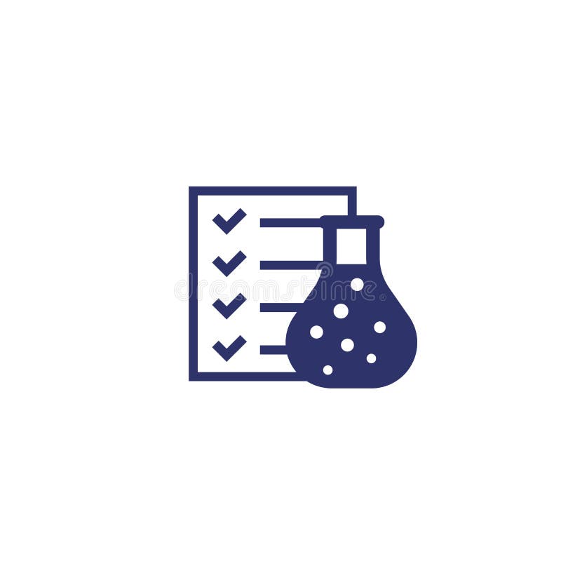 Lab Test Results Icon on White Stock Vector - Illustration of analysis ...