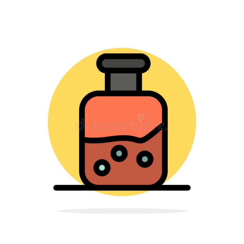 Lab, Test, Science, Bottle Abstract Circle Background Flat Color Icon ...
