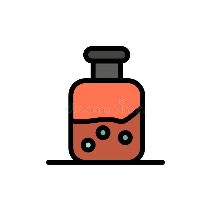 Lab, Test, Science, Bottle Flat Color Icon. Vector Icon Banner Template ...