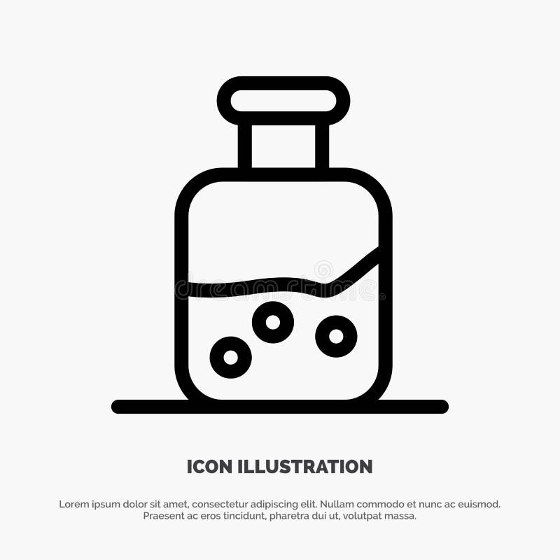 Lab, Test, Science, Bottle Line Icon Vector Stock Vector - Illustration ...