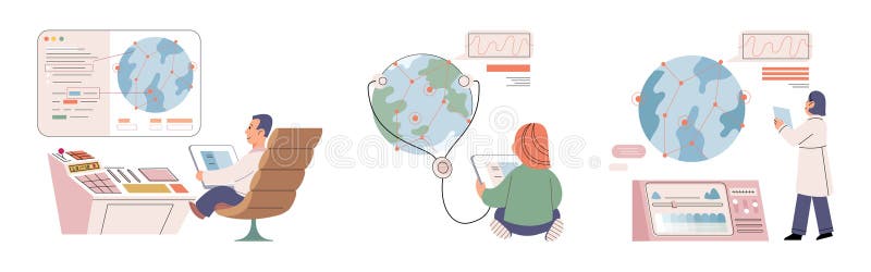 Lab Test. Scientists Examine Samples Under Microscope for Detailed ...