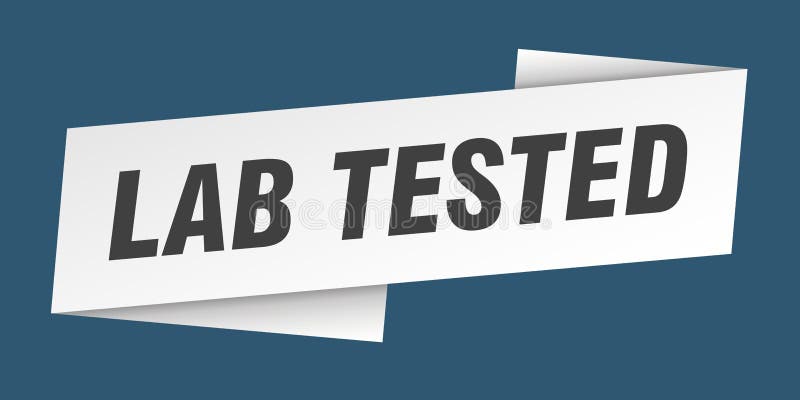 Lab Tested Banner Template. Ribbon Label Sign. Sticker Stock Vector ...