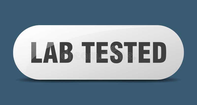 Lab Tested Button. Sticker. Banner. Rounded Glass Sign Stock Vector ...