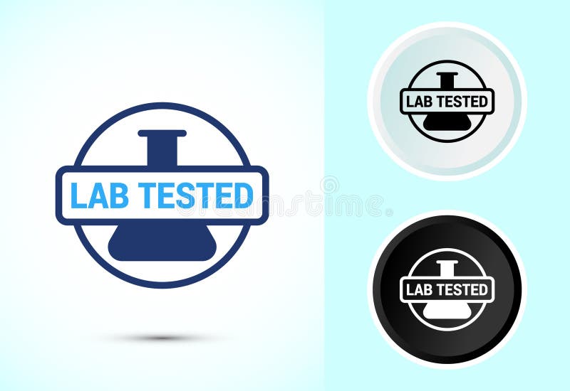 Lab Tested Icon. Laboratory Testing Product Quality Certificate Symbol ...