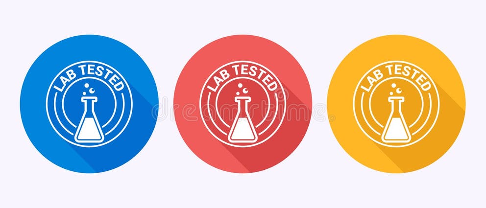 Lab Tested Icon. Laboratory Testing Product Quality Certificate Symbol ...