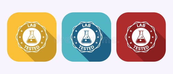 Lab Tested Icon. Laboratory Testing Product Quality Certificate Symbol ...