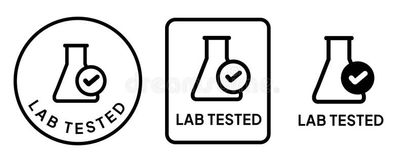 Lab Tested Laboratory Testing Glassware Symbol Sticker Label Circle ...