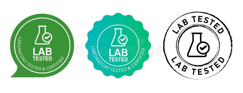 Lab Tested Laboratory Testing Glassware Symbol Sticker Label Circle ...