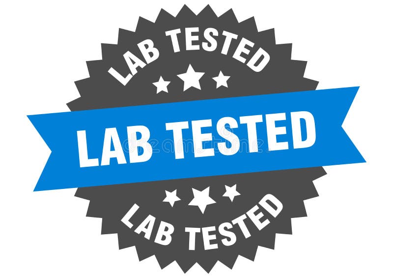 Lab Tested Sign. Round Ribbon Label Set. Seal Stock Vector ...