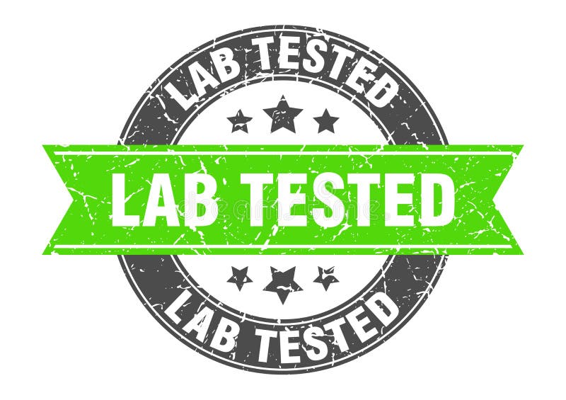 Lab Tested Round Stamp with Ribbon. Label Sign Stock Vector ...