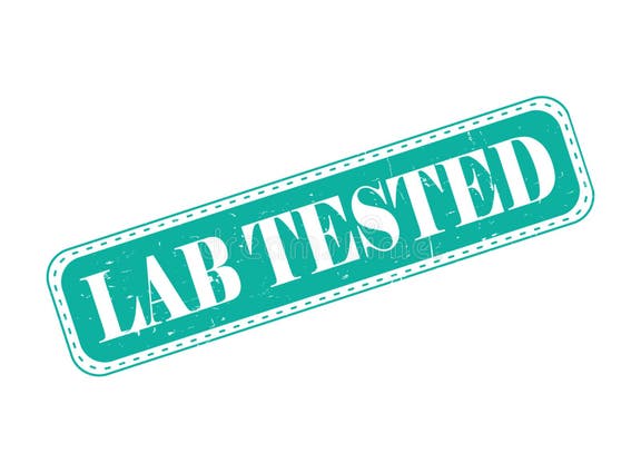 Lab Tested Rubber Stamp Seal on a Bar Stock Illustration - Illustration ...