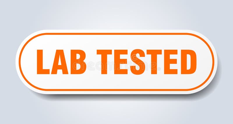 Lab Tested Sign. Rounded Isolated Button. White Sticker Stock Vector ...
