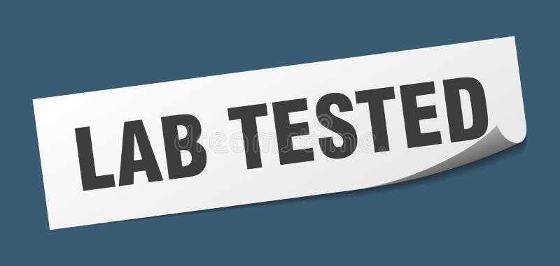 Lab Tested Sticker. Square Isolated Label Sign. Peeler Stock Vector ...