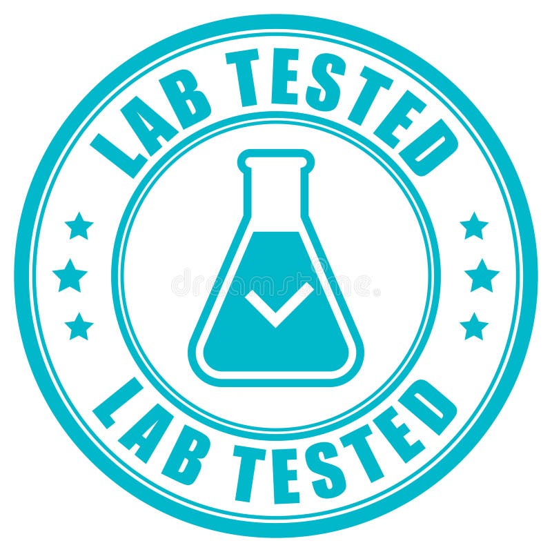 Lab tested vector sign stock vector. Illustration of tick - 312898122