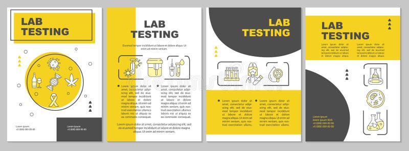 Lab Testing Brochure Template Stock Vector - Illustration of business ...