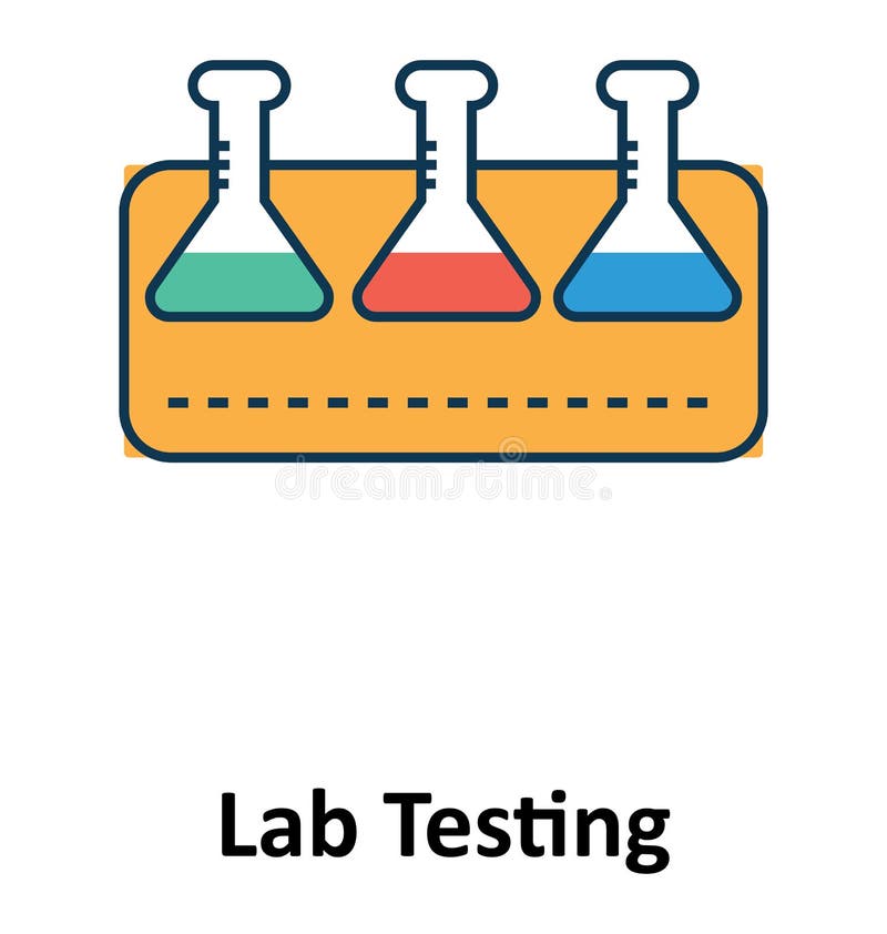Lab Testing Isolated and Vector Icon for Technology Stock Vector ...