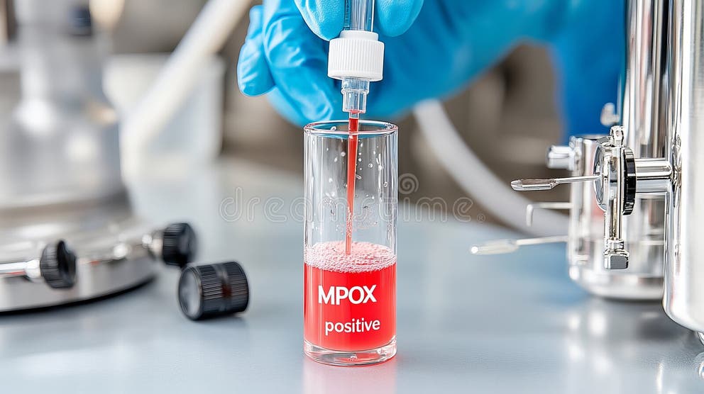 Lab Testing for Mpox Virus with Positive Sample in Transparent ...