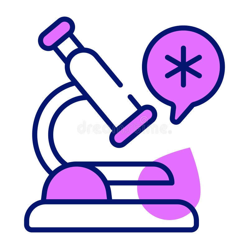 Lab Testing Trendy Icon, Microscope Laboratory Equipment Vector Stock ...