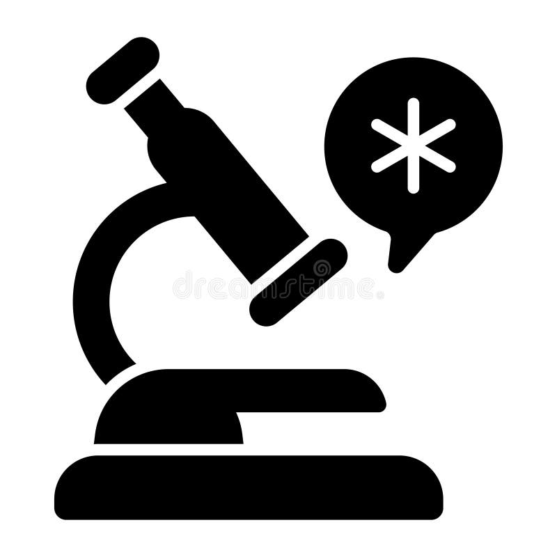 Lab Testing Trendy Icon, Microscope Laboratory Equipment Vector Stock ...