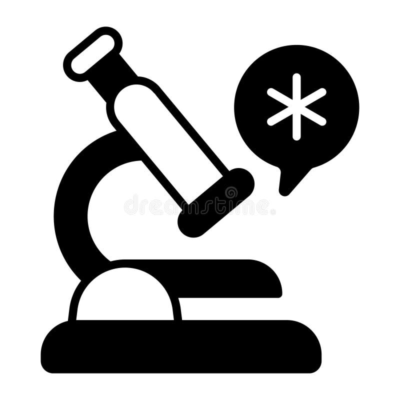 Lab Testing Trendy Icon, Microscope Laboratory Equipment Vector Stock ...