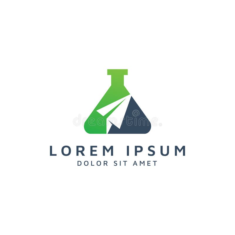 Lab and Travel Negative Space Logo Design Stock Vector - Illustration ...