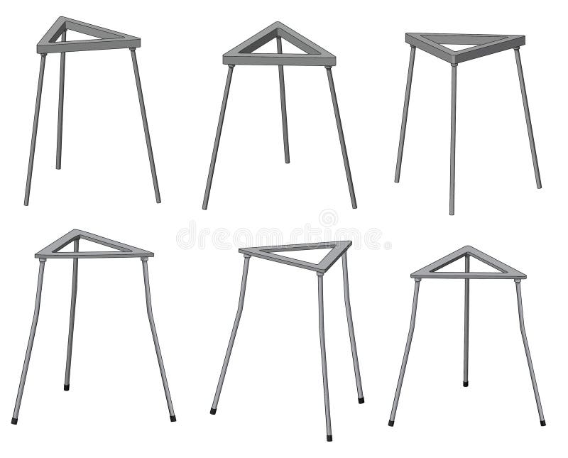 Lab Tripod Stand Isolated on White Background Stock Vector ...