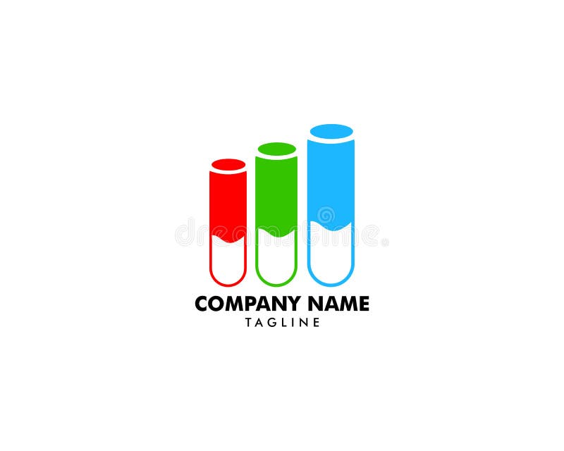 Lab Tube Vector Icon Logo Design Stock Vector - Illustration of ...