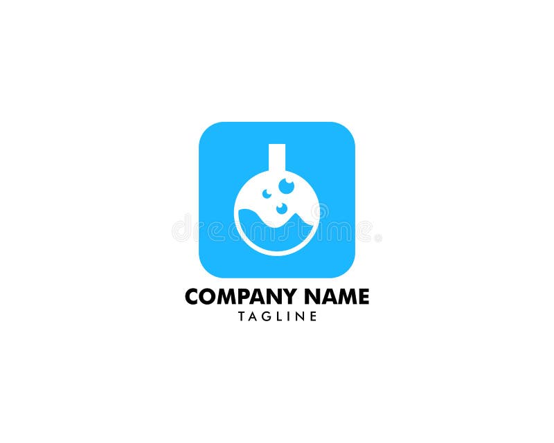Lab Tube Vector Icon Logo Design Stock Vector - Illustration of logo ...