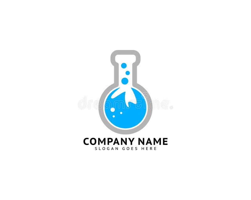 Lab Tube Vector Icon Logo Design Stock Vector - Illustration of health ...