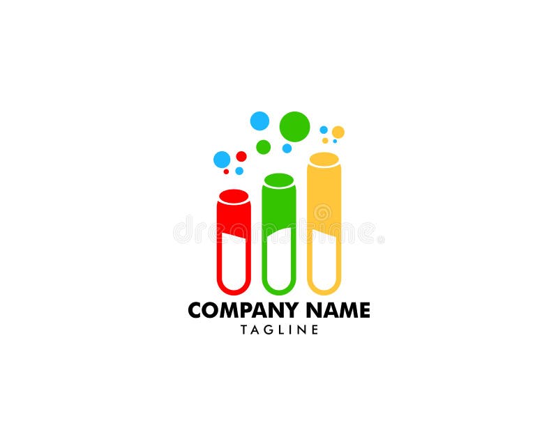 Lab Tube Vector Icon Logo Design Stock Vector - Illustration of ...