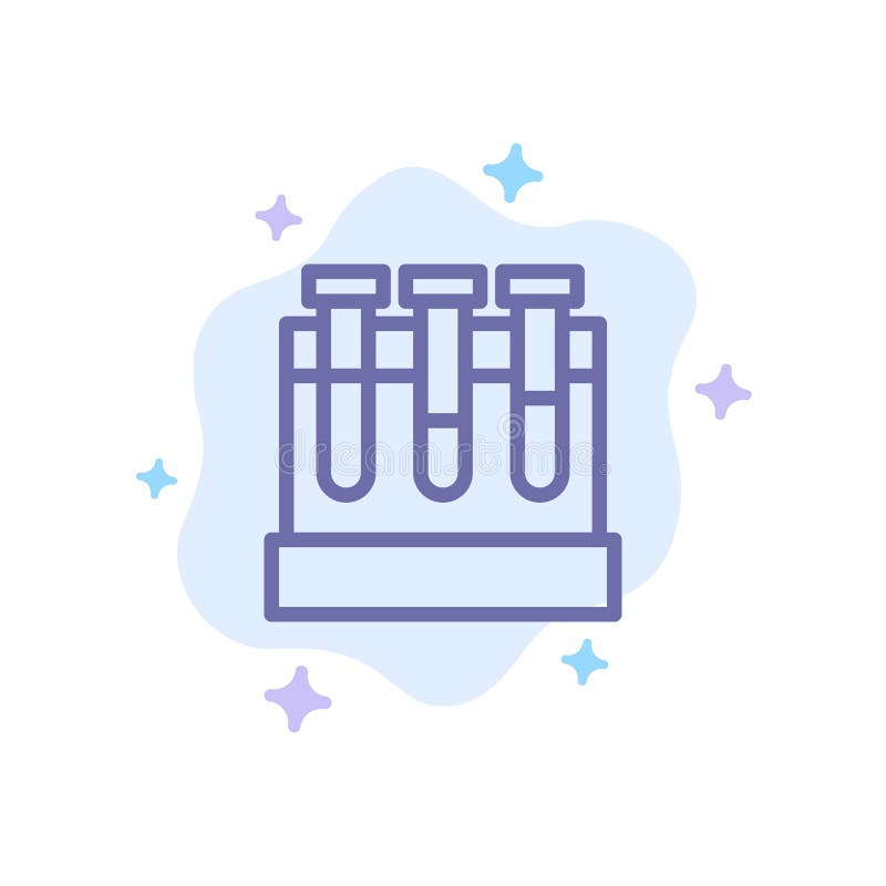 Lab, Tubs, Test, Education Blue Icon on Abstract Cloud Background Stock ...