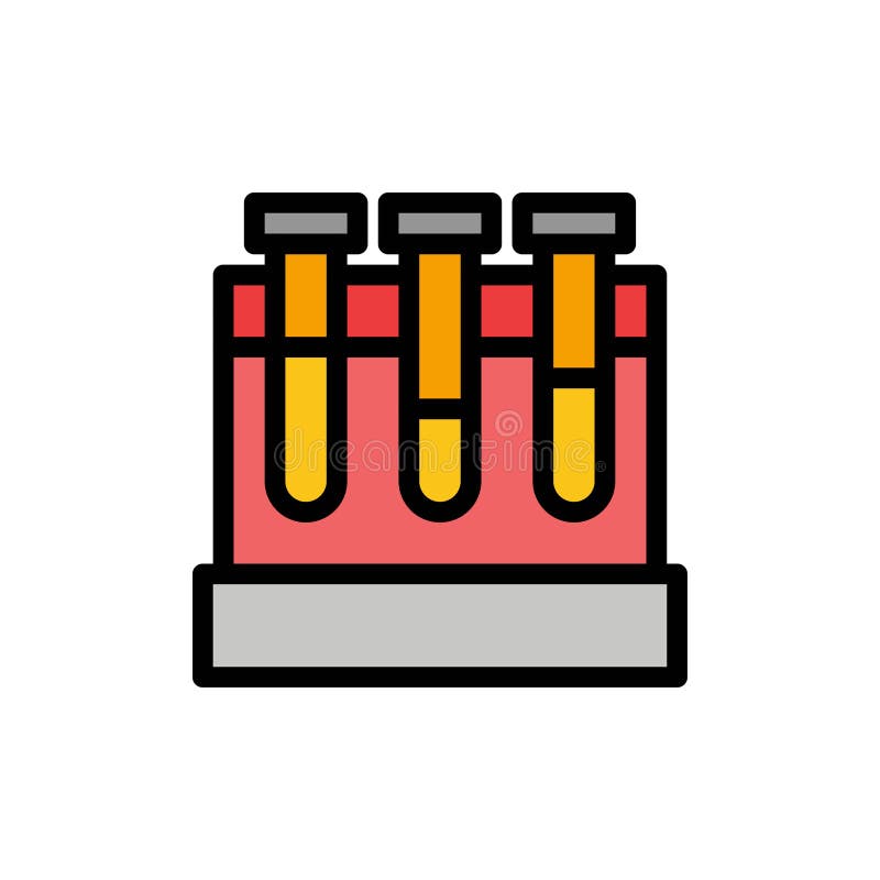 Lab, Tubs, Test, Education Flat Color Icon. Vector Icon Banner Template ...