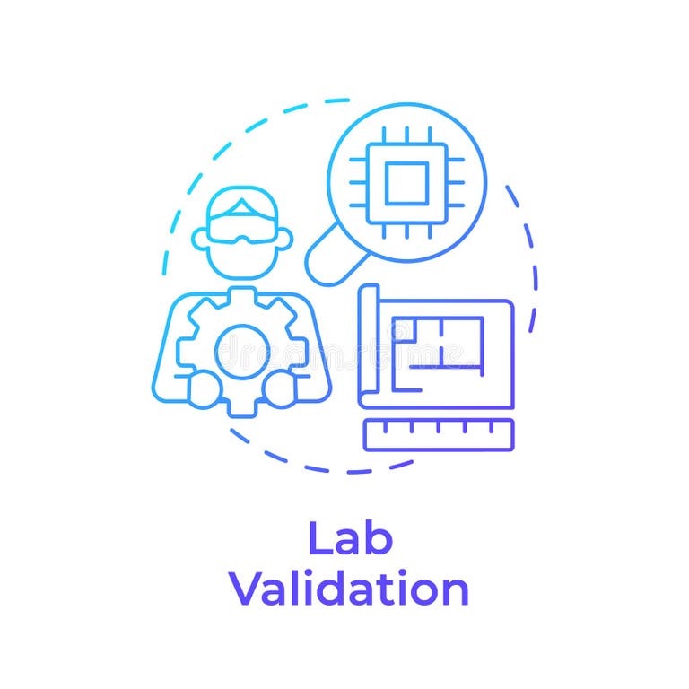 Lab Validation Blue Gradient Concept Icon Stock Illustration ...