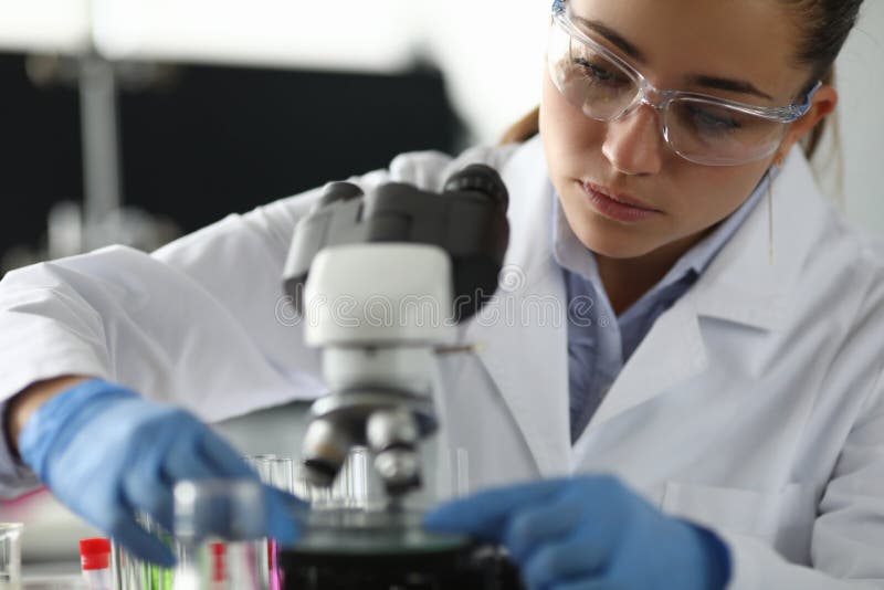 Lab Worker Busy Testing Sample Stock Image - Image of element, analysis ...