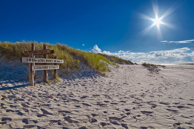 Leba Dunes in Poland stock photo. Image of pattern, europe - 78588884
