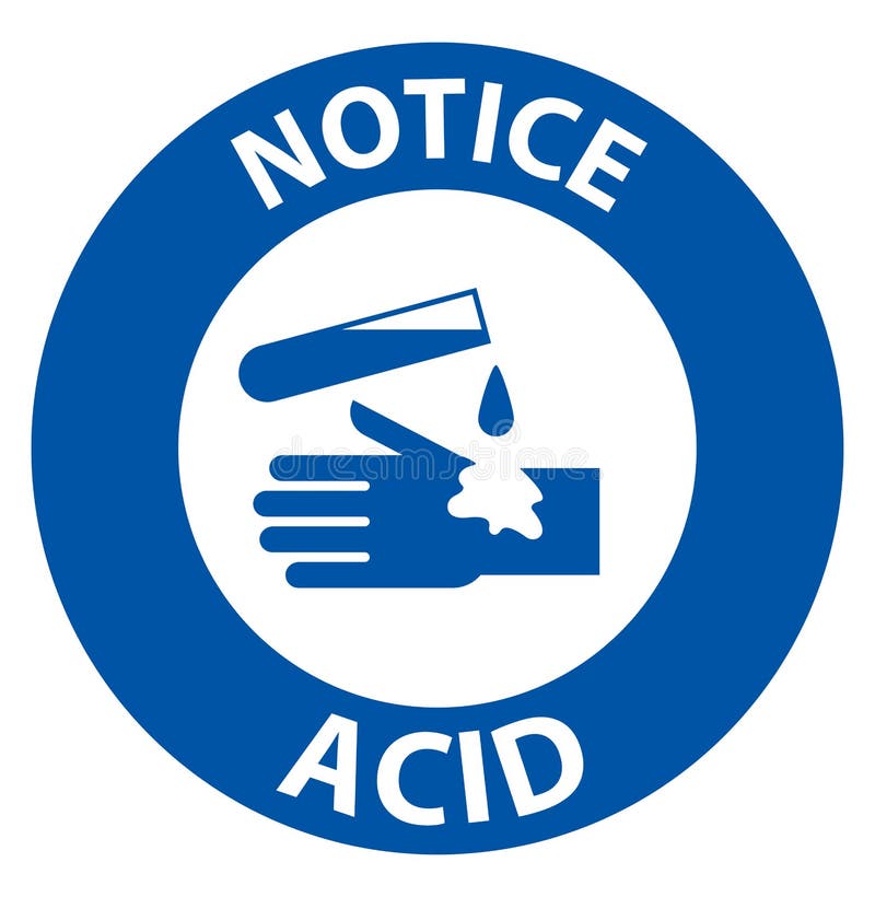 Label Acid Warning Sign on White Background Stock Vector - Illustration ...