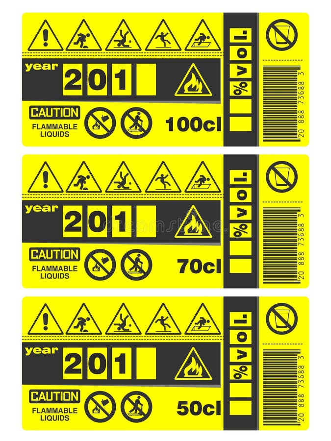 Label alcohol - danger stock vector. Illustration of 70cl - 27611109