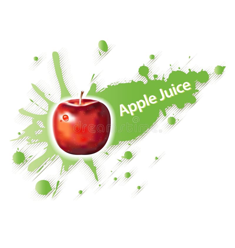 Label for Apple Juice and Drinks Stock Illustration - Illustration of ...