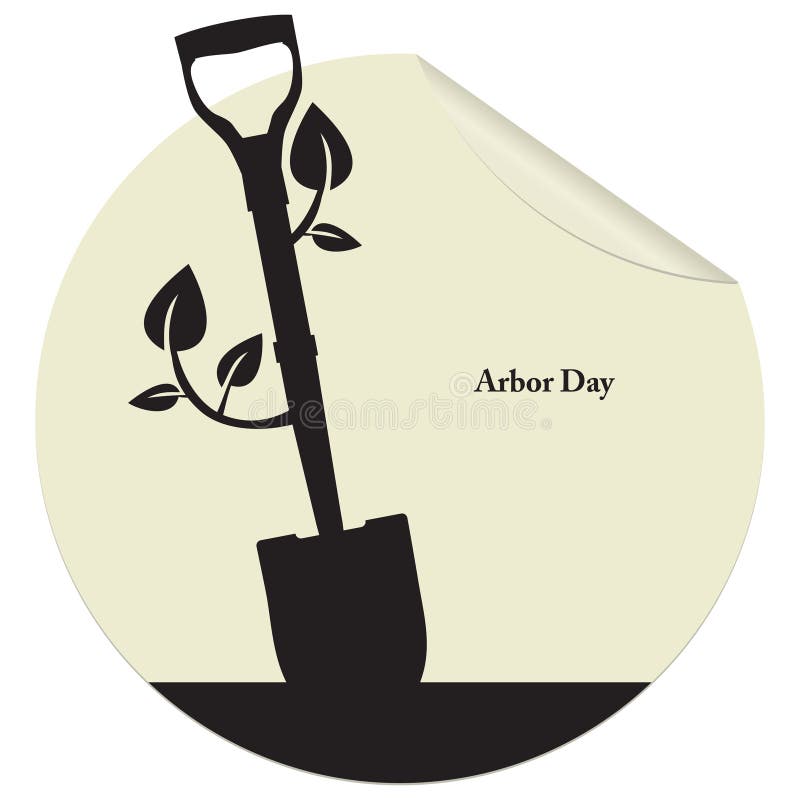Label for Arbor Day stock vector. Illustration of invitation - 113578397