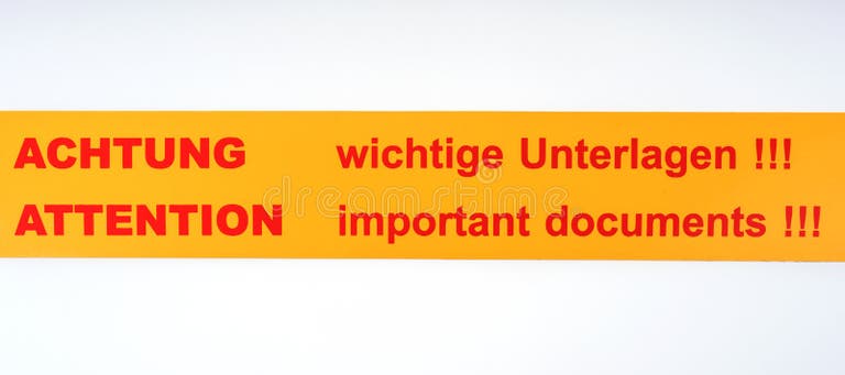 Label - Attention Important Documents !!! Stock Photo - Image of label ...