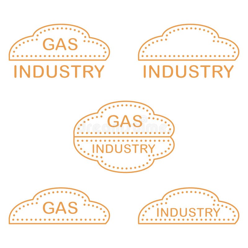 Label, Autocollants, Logos De L'industrie Du Gaz Illustration de ...