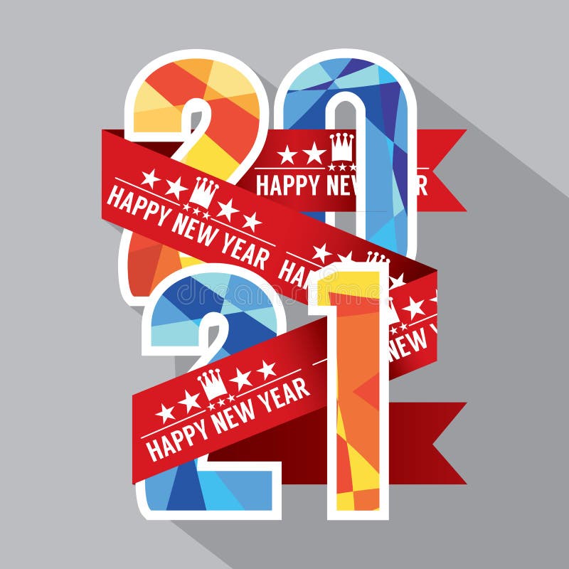 2021 Label Badge New Year Sign Symbol Vector Stock Vector ...
