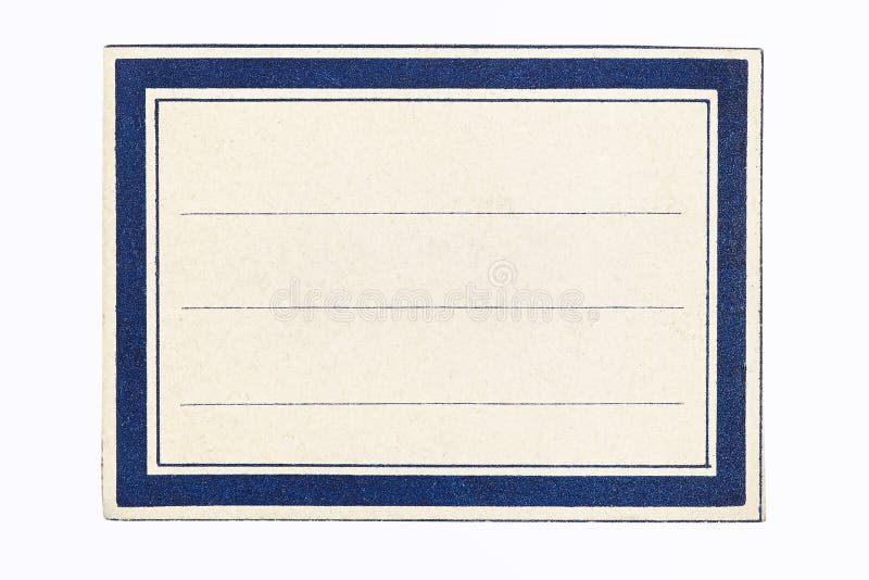 Label in a Blue and White Frame Stock Image - Image of label, dark ...